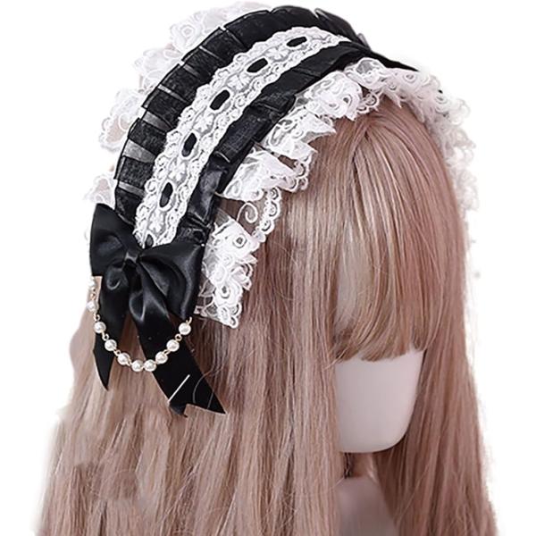 バリエーションコード : 2B4J5JUWD4・肌触りのいいフリルのレースと左右のリボンが特徴のかわいいヘッドドレス、カチューシャです。衣装やコスに合わせてファッションを楽しめるように、沢山のカラーバリエーションを用意しました。・ハロウィン...