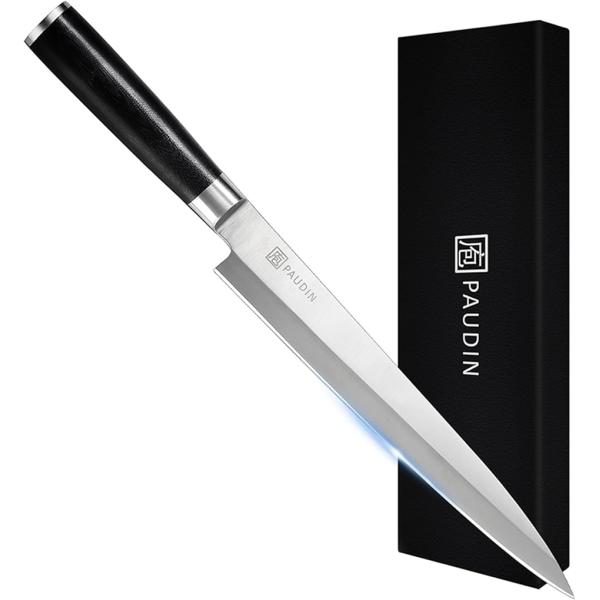 バリエーションコード : 2B9G9W1WL5商品情報：刺身包丁（柳刃包丁）とは、和包丁の一つ種類にとして、刃渡りがとても長く、魚や肉の切り身から刺身を作るための包丁です。家庭や初心者に向け、お刺身を美味しく綺麗に、スッと1回で引き切れるよ...