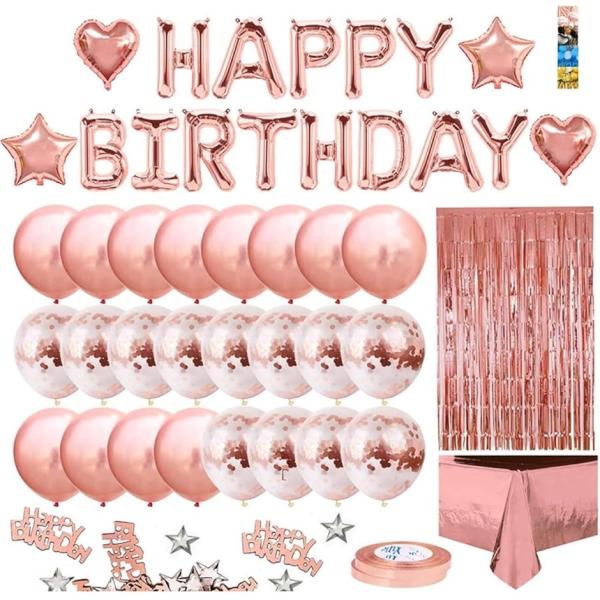 バリエーションコード : 2B4113YSCF・「豪華セット内容 」(1)バルーン４１個セット（文字風船、カラー風船、ラメ風船、ハート星形風船）(2)模様替えセット（テーブルクロス、カーテン）(3)パーティセット（紙吹雪、リボン）(1)〜(...