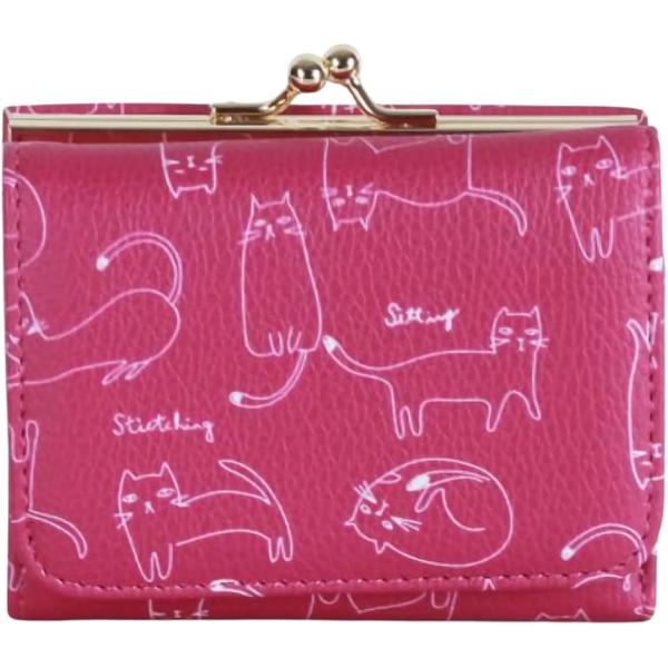 バリエーションコード : 2B4LCN1NHO・メイン素材: マイクロファイバーレザー・＊手触りが心地よく、いろんなかわいいにゃんこ柄の折りたたみ財布が登場しました＊＊ゆるかわの猫柄がいろんな表情をみせてくれ、毎日が楽しく過ごせること間違い...