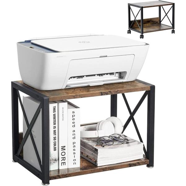 バリエーションコード : 2B28RJGV4N・「二段式プリンター台」卓上のスペースかかりすぎのプリンターはラック天板上に置き、下の収納スペースに周辺小物をたっぷり収納することができます。卓上のスペースより良い利用することができます。ご自宅...