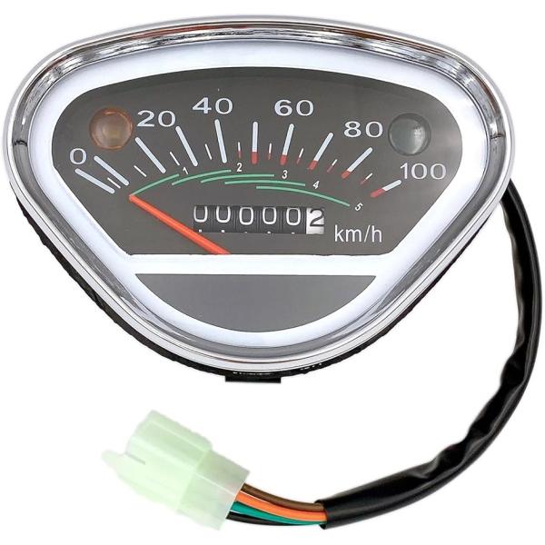 バリエーションコード : 2B4OWHNU5U・社外品でホンダ(HONDA)のダックス(DAX)、シャリー(CHALY)に取り付け可能な、おにぎり型のスピードメーターです・純正交換タイプで速度は100キロ(100km/h)まで対応しています...