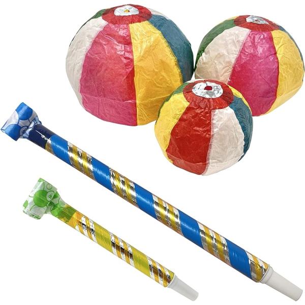 バリエーションコード : 2B6GNFRT3N「古き良き日本のおもちゃ」吹いて遊ぶ代表的玩具の紙風船、吹き戻しをセットにしました。近年ではおもちゃとしてだけでなく、装飾品、医療、介護など様々な場面で活躍しています。「紙風船」明治・大正・昭和...