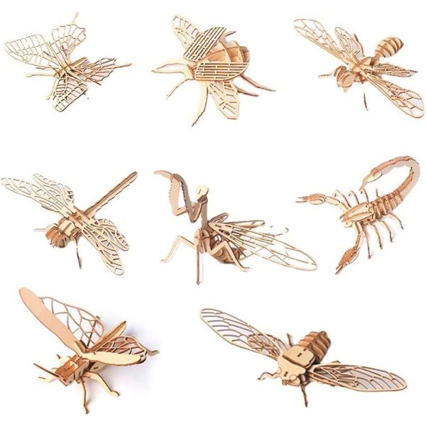 ・「立体 木製パズル 昆虫 8種類セット。」子供の興味を引く昆虫 木製 の組み立て式立体パズル 8種類セットです。・「お子様の創造力や集中力の向上にも」頭をフルに働かせてパズルを作り上げることで、創造力や根気強さ、集中力を育みます。平面のパ...