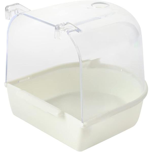 バリエーションコード : 2B4QW6DP9Y「水はねしにくい設計」蓋つきの水浴び用容器です。蓋が付いているので、小鳥が水浴びしても水の飛び跳ねを減らしてくれます。蓋は半透明なので、水浴びしている姿を観賞できます。「設置が簡単」この容器は簡...
