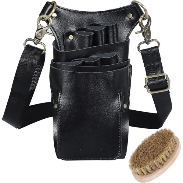 バリエーションコード : 2B4S5T63CG・クラシカルなシザー6丁対応の美容師、トリマー専用シザーケース（シザーバック）です。高品質な本革を使用し、お手入れブラシ・説明書を同梱しておりますので末永くご使用頂けます。ベルトの長さを調節する...