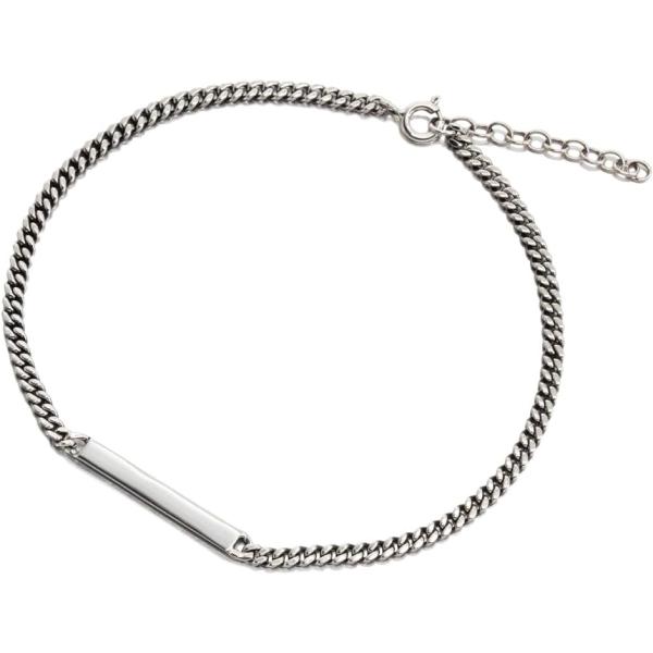 ・「 材 質 」シルバー925・「 サイズ 」約22cm〜25cm（男女兼用） 「 重 量 」約6g・チェーン部分を含め全てシルバー925製。側面及びチェーンに「925」の刻印あり・シンプルで飽きのこないデザインはメンズの足首にぴったりです...