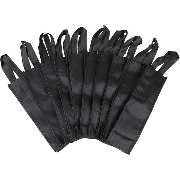 バリエーションコード : 2B4UHQ38NI・商品内容：ワインバッグ不織布タイプ 黒色10枚セット・サイズ：幅10cm奥行9cm高さ35cm 持ち手13cm・ボルドーやブルゴーニュなど汎用的な750mlサイズや焼酎の4合瓶に使えるワインバ...