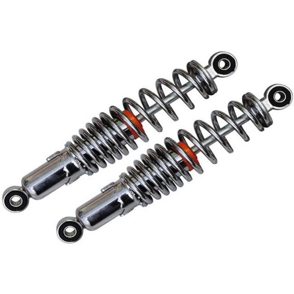 バリエーションコード : 2B4VGQRLK1・穴間250mmのサスペンションです。外観はオールメッキ仕上げなので既存のバイクのイメージを邪魔することなく馴染んでくれるかと思います。モンキー 等のローダウン用で使用される長さです。汎用タイプ...