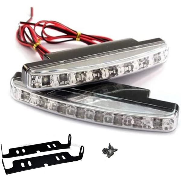 ・＊商品情報＊・新品未使用 ・商品内容：DC12V 汎用デイライト 2個セット・ 本体サイズ：横 約157mm x 厚み 約18mm x 奥行 約41mm・本体重量：約40g（1個）・ケーブル長：約66cm・発光色：ホワイト・セット内容： ...