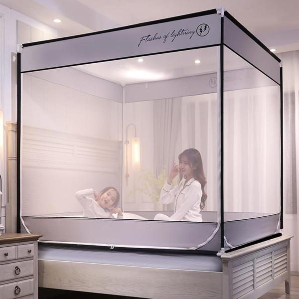 バリエーションコード : 2B4XCIHN1P「製品情報」xinxin-home蚊帳は全4色ご用意しております。展開サイズ：幅120/150/180/200x奥行200/220x高さ170cm。素材：蚊帳は丈夫なポリエステル素材、レース生地...