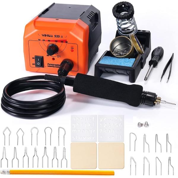 「誰でもできる」伝統的な電熱ペンと違う、939IIは温度調節が可能ですから、焼き色の濃淡をつけやすい。マスターでも、初心者でもご自由に使って、自分のDIY時間をゆっくり楽しんでください。。保護カバーはあなたの操作の安全を守ります。滑りを止め...