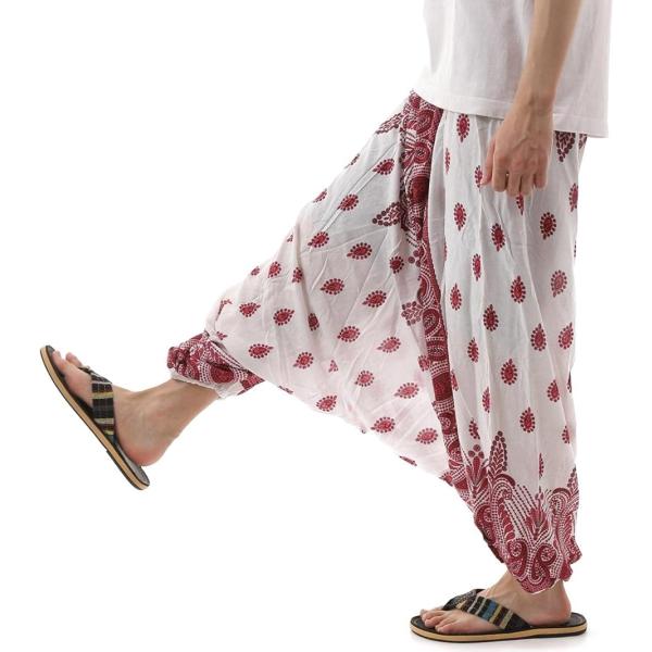 バリエーションコード : 2B844R0JTG・素材構成: 100% レーヨン・OKI（オキ）のサルエルパンツ（アラジンパンツ）です。・エスニック商品には珍しい2way仕様。身長155cm〜180cm推奨。・ウエストにはシャーリングゴム入り...