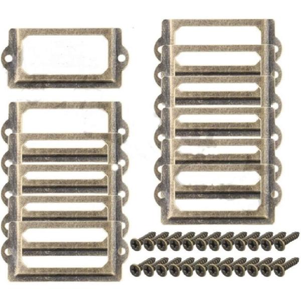 ・アンティーク調のネームプレート12個セット。アンティークな風合いがお洒落なアイアンネ−ムプレ−ト＊・手作り家具はもちろん既存の家具や引出しのリメイクにも使えるDIYパーツ。・アレンジをして、身近なものを自分流のアンティークな 装いに変えて...