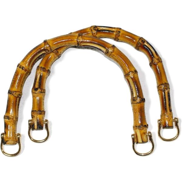 バリエーションコード : 2B645TCUFJ・ハンドメイド好きなあなたにお勧め。 自然素材の竹の持ち手で、優しく上品な雰囲気のバッグを作りませんか？・バンブー素材。焼きによる発色を活かしたブラウンカラーの持ち手です。上品な色合いで、高級感...