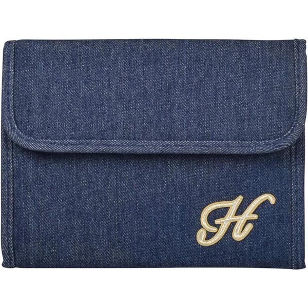 バリエーションコード : 2B65C4WDYI・デニム地にイニシャルがついた 母子手帳 マルチケース です。インディゴ、ストライプに２タイプよりご選択できます。・じゃばら式なので開けやすく、中身もがばっと引き出せるので収納も便利です。カード...