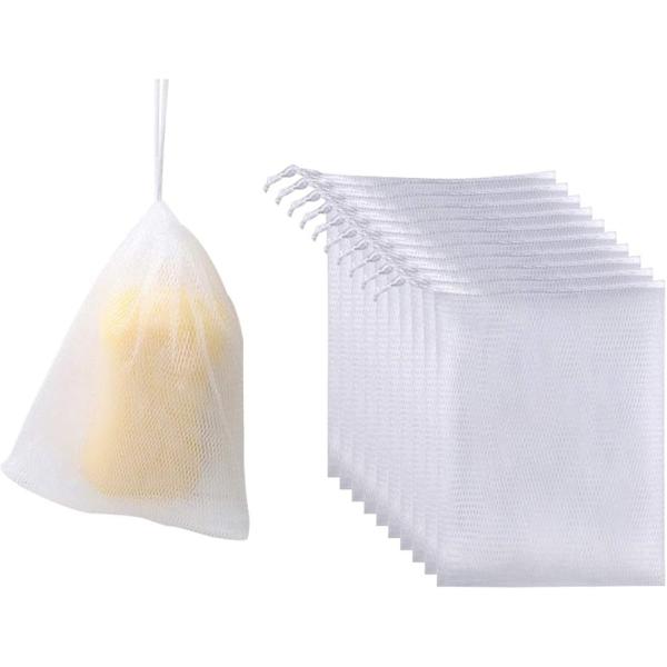 「泡立て抜群」石鹸を袋の中に入れて水を加えるとすぐに泡立ちます。「優しい肌触り」高品質のポリエステルを使用していますので肌触りが優しいです。「商品詳細」本体10個、材質ポリエステル、サイズ縦12cmx横9cm、重量3g「Chocopleオリ...