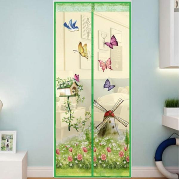 バリエーションコード : 2B698YR55I・蚊や蠅などの防虫対策や換気対策に。玄関やドアに簡単設置できる取付網戸です。・サイズ：（約）幅90cmX高さ210cm 取り付け可能ドア寸法（約）幅86cm/高さ208cm以内・両面シールや鋲ど...