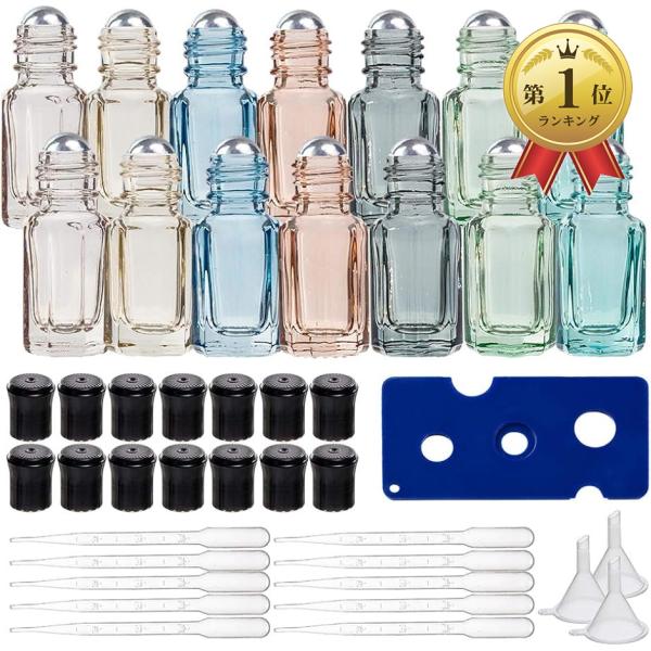 ・パッケージ包装：ガラス瓶：52.5x18.5mm、容量：3ml、7色、2個/色、14個;栓抜き：80x40x2.5mm、穴：3〜12mm、1個;ドロッパー：15.7〜15.9x1.15cm、容量：3ml、10個;漏斗：：37x6〜37mm...