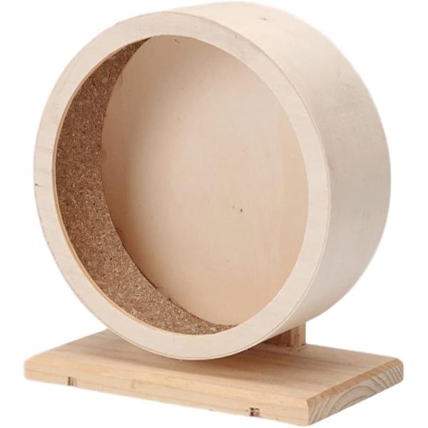 「綺麗な木製回し車」木製のハムスター回し車になります。木材でできているため見た目も綺麗で重量感もあり振動を抑えることができます。ゲージ内の環境作りにお使い頂けます。「回し車の騒音対策に」回転時の音を抑えることができるため夜間でも気にせず快適...