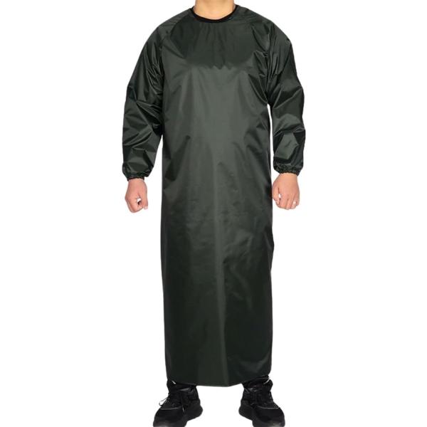 バリエーションコード : 2BUTP6KK3C市場やペットショップ、食品工場、厨房、ガーデニング、イベント、学校行事など――水や汚れを伴うさまざまな現場で活躍。 長袖タイプだから腕までしっかりガード。袖口はゴム仕様で水や汚れの侵入を防ぎ、作...