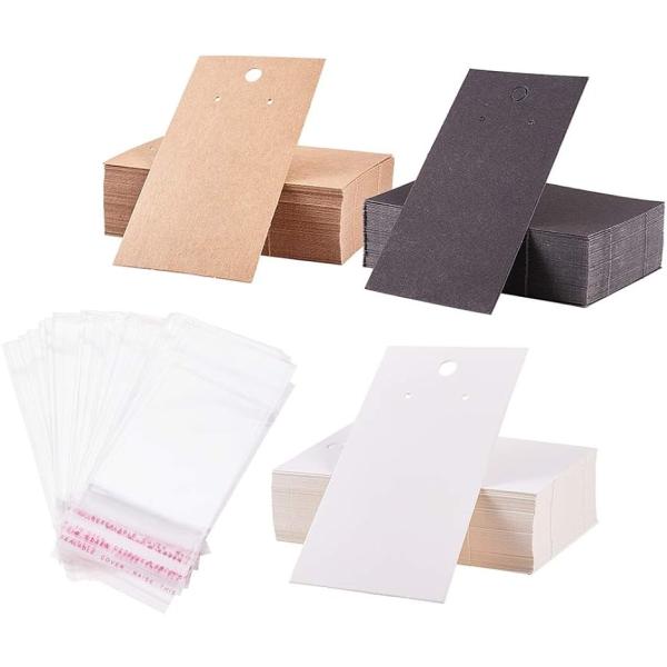 バリエーションコード : 2B6FIY0QHY・サイズ：長方形：90x50x0.1mm、穴：1〜5mm、3色、50個/色;OPPセロハン袋：155x60mm、穴：8mm、150個。・台紙とOPP袋のセットなので、手芸専門家には大変おすすめで...