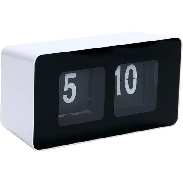 サイズ：約17.5cmx9cmx7cm仕様：デジタルフリップクロック（パタパタ時計）素材：ABS（ホワイトxブラック）電源：単3電池x1本（付属していません）