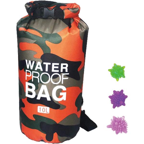 バリエーションコード : 2B8P5F0TWC・商品内容：携帯用防水洗濯バッグ10Lxオレンジ1袋 ランドリーボールx3個（ボールのカラーはランダムとなります）・商品サイズ：横幅30cmx高さ55cm ＊使用時の最大長を平置き採寸・出張や合...