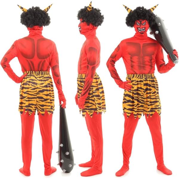 バリエーションコード : 2B6HN0GUOX・節分用全身タイツ＆ボディペイント付き・セット内容：全身タイツ、ウィッグ、縞々パンツ、金棒・対象者：大人用・サイズ：画像にて確認ください・3色あって演出などにもってこい