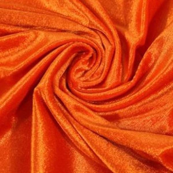 バリエーションコード : 2B46I25CYD・高光沢で映えるスタンダードベロア生地。カラー：オレンジ(橙)　通常のベロア生地よりも強い輝きを持ち、厚手・重厚感があり、耐久性も高く、長くお使いいただけます。・ストレッチ性があり、ドレープの濃...