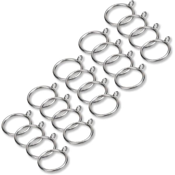 「素敵なインテリアに」カーテンの取付にお使い頂けるカーテンリングになります。金属製のため丈夫で、突っ張り棒に取り付けた際にも滑りがよくなりカーテンが開きやすくなっております。「お得な20個セット」20個セットですので、バスルームのシャワーカ...