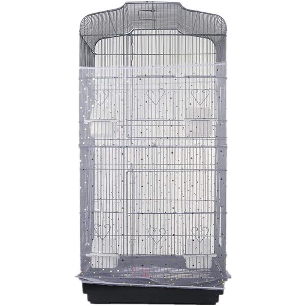 バリエーションコード : 2B6IL6S8L2「商品仕様」素材：柔らかく通気性のある高品質のナイロン生地でできています。オプションの色：ホワイト、ブラック、イエロー。高さ：75cm、長さ47cm幅36cmの四角形の鳥かごに適しています。［エ...