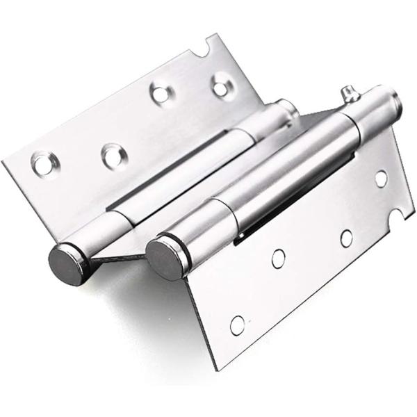 バリエーションコード : 2BJFDWNGXS4 インチ ステンレス鋼ダブル オープン フリー ヒンジ、長さ: 100 mm、幅: 116 mm、厚さ: 1.8 mm。両開きドア機能付きドアヒンジ、強度調整機能ベアリング。このバネ丁番は、フ...