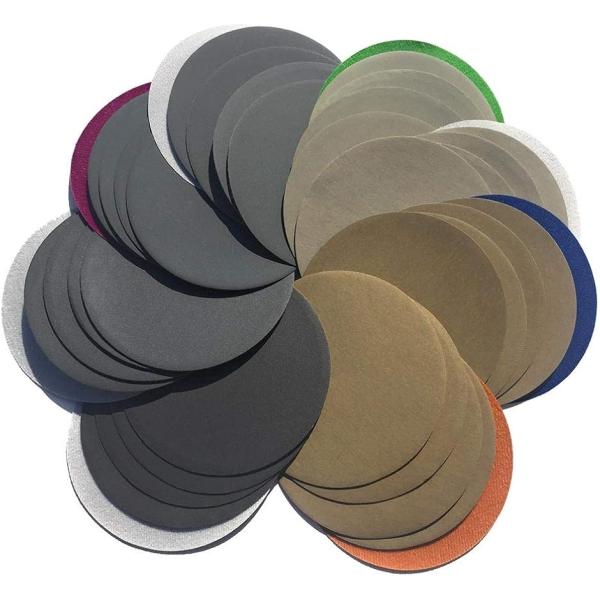 バリエーションコード : 2BJDY5VIXY＊ 耐水 サンドペーパーセット＊ 《サイズ》　直径：125ｍｍ　丸型　各5枚 800 1500 2000 2500 3000 5000 7000 10000＊ 《水廻りの汚れ落としに便利》水研ぎ...