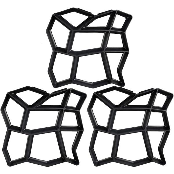 バリエーションコード : 2B6XNRVDPR・石畳の道が簡単に作れるガーデニング用のコンクリート型枠、お得な３個セットです。・プラスチック製で軽量なので、繰り返しの作業でも負担になりません。・カラーセメントを使用したり、コンクリートが乾く...