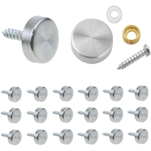 「ステンレスの輝きを」パネルやプレートを固定した際のネジ頭を隠せる化粧ビス25個セットです。シンプルなデザインですのでネジを隠しながら見た目も美しくなり、表札や看板を引き立たせます。「大容量25個セット」案内板やメニューボード、アクリルパネ...