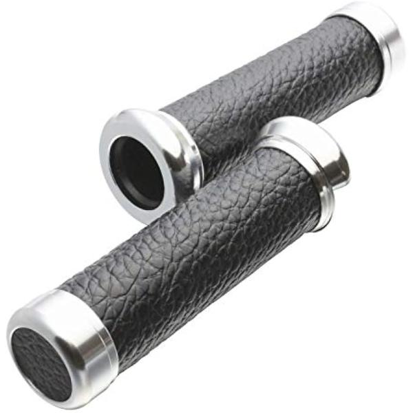 バリエーションコード : 2B80I04R82レザータイプのカスタムグリップ。汎用パーツ。レトロ感あり。主にクラシックタイプのバイクに。ネイキッド、スクーターなどでもご使用いただいています。(1インチハンドルは使用不可。特にアメリカン、スク...