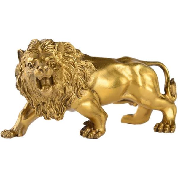材質：銅製 手作りでございます。600gサイズ：約長さ15.5ｃｍx幅5.5ｃｍx高7.8ｃｍライオンは百獣の王である。銅製のライオンは力を象徴し、非常にコレクション価値のある置物です。家や仕事場に置くと、財がやってくるという事で、金運や財...