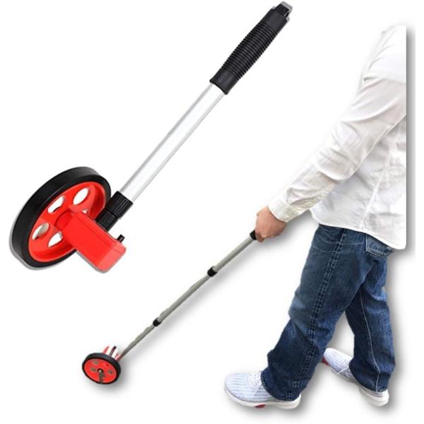 ・v 商品特徴 ・ 軽量でコンパクトで、伸縮可能なウォーキングメジャーです。・v 本体サイズ（約）： 最小:約460mm　最大:約1010mm　幅：約100mm v 車輪径：約140mm　本体重量：約430g・v 材質 ・車輪： ABS樹脂...