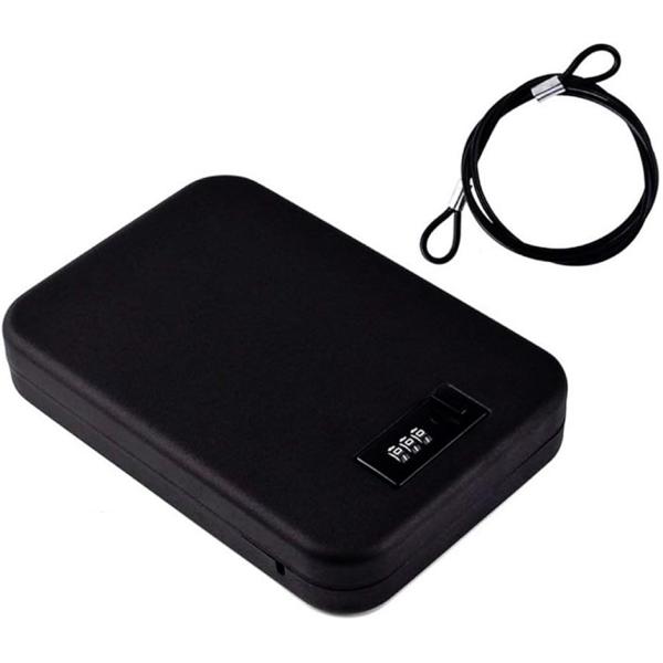 ・v 持ち運びらくらく、保管場所を選ばない小型のセキュリティボックスです。盗難防止用のワイヤー付き。・v「商品説明」本製品サイズ：約24cmx16.5cmx4.5cm v「重量」約1.35kg v 材質：冷延鋼板 v「内容物」ダイヤル式ミニ...