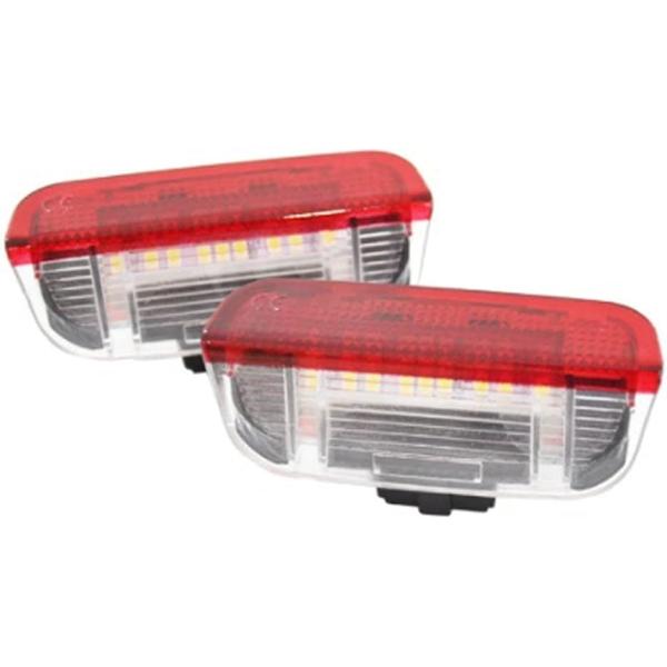 点灯色：白LED　18個ｘ2のドアカーテシランプです。純正交換タイプ。警告キャンセラー内蔵。「対応車種」ゴルフ5 1K　ゴルフ6 5K　ゴルフプラス　ジェッタ 1K　パサートヴァリアント 3C　パサートCC B6　シロッコ 13C　シャラン...