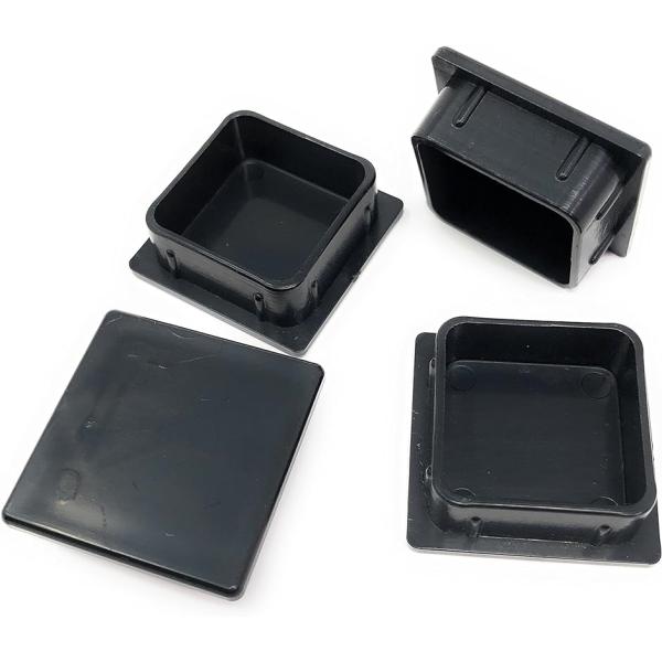 バリエーションコード : 2B8W00IT06・機械構造用角形鋼管 STKMR 1.6mm x 32mm x 32mm用・素材: ABS樹脂・色: 黒・入数: 4個入り