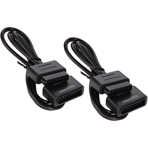 ・スーパーファミコン(SFC)用 のコントローラー延長ケーブル2本セットです。ゲームに熱中するとコントローラーを右・左と身体と同時に反応しちゃいますが、いかんせん短すぎるのでソケットごと外れてしまったり・。延長コードを使えばそんな心配は無く...