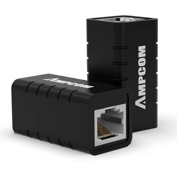 ・AMPCOM RJ45 LANケーブル 延長アダプタは2本の短いネットワークケーブルを直列連結して、一本のより長いLANケーブルになって、ネットワーク送信を実現する延長コネクタです。10BASE-T/100BASE-TX/1000BASE...