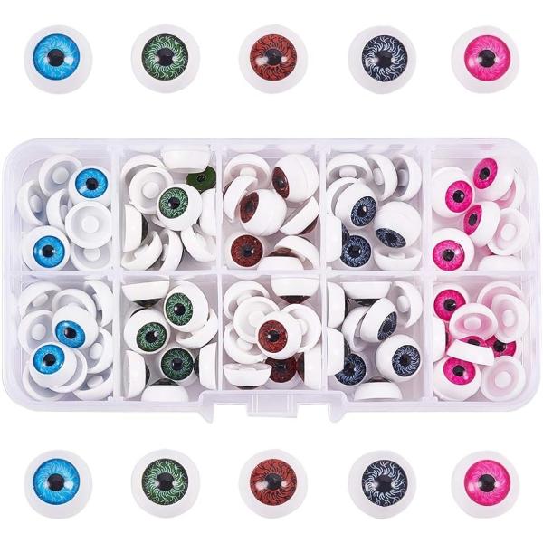 バリエーションコード : 2B8W9U8XDW・?「サイズ」長さ:12mm 幅:6mm 5色 約20個/色 約100個セット。・?「実用＆安全な材料」プラスチック製の目玉の非毒性かつ実用的です。可愛いぬいぐるみ目、色々な手作り作品にぴったり...