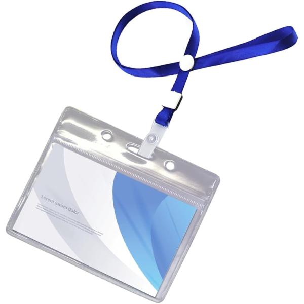 バリエーションコード : 2B8KTRWRP5・大量セットでとってもお得。。ストラップ付きネームホルダーの100個セットです。「セット内容」ネックカードホルダー（100個）・「使い方自在で便利」名札、カード・名刺入れ、パスケースと多様に使え...