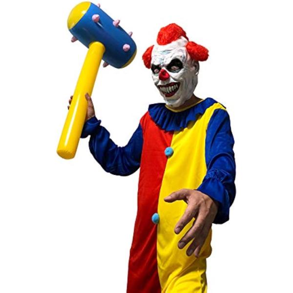 バリエーションコード : 2B8T620YSI外国ドッキリ動画でおなじみ、恐怖 ピエロ コスプレ コスチューム・ハンマー セット。これであなたも恐怖ピエロに変身。ハロウインや仮装パーティー、宴会で人気者になれるかも。ホラー好きにおすすめです...