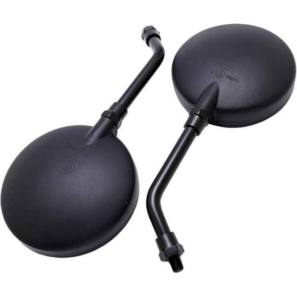 ・ミラー面で角度調整もできるカスタムバイクミラー。汎用パーツ。Z2タイプ。・ネイキッドのバイクにマッチするデザイン。ブラック、丸型で非常に合わせやすいデザインです。・マフラーなどの交換に合わせてドレスアップにも効果的です。・ネジ仕様 10m...