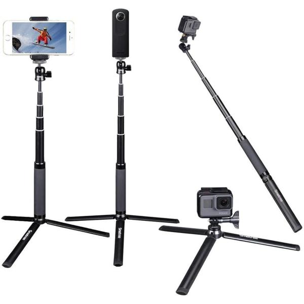 ・「対応機種」GoPro Hero9/8/2018/Fusion/Hero6/Hero5/4/3/RICOH THETAS，THETAV 360°デジタルカメラ 及び GoPro、MUSONアクションカメラ＆1/4ネジ穴コンパクトカメラ、ス...