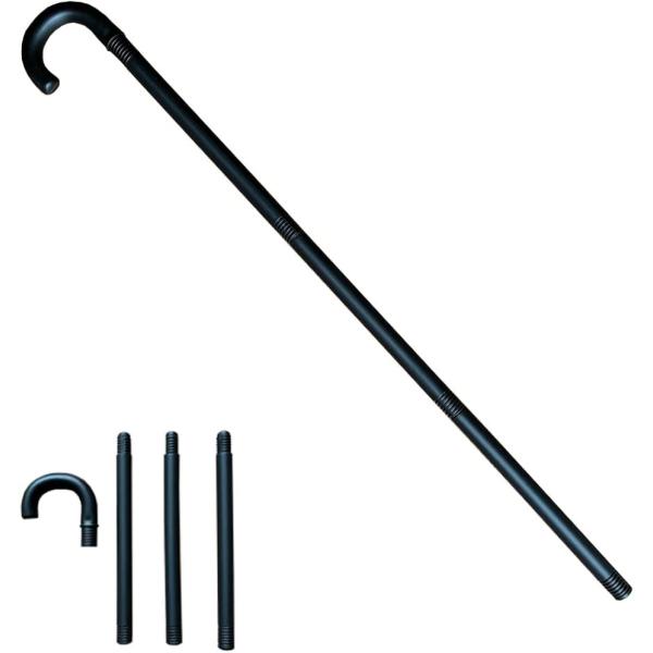 組立式で収納楽々なステッキです。イベント、パーティー、コスプレなどにいかがでしょうか全長：約90cm 重量：約80ｇ 材質：プラスチック軽いので持運び楽々。使わないときは分解して収納できます。